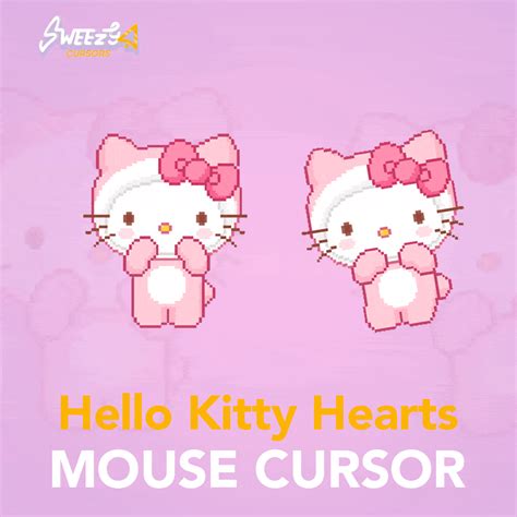 Hello Kitty And Hearts Pixel Animated Cursor Sweezy Cursors