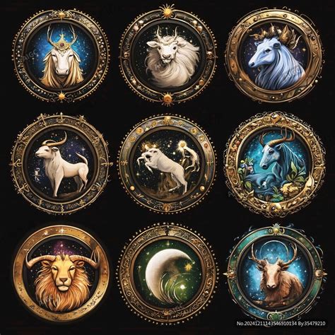 Ai创作图3d星座设计 十二星座素材 星座卡牌设计 炫彩十二星座组图 十二生肖画像 炫彩星座12星座图 十二星座图标 魔幻主题logo 写实