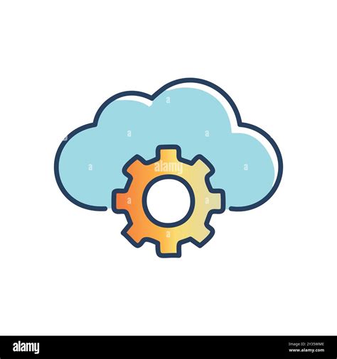 Cloud Settings Icon Cloud Computing With A Cogwheel Symbolizing Configuration And Settings In