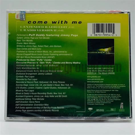 Puff Daddy Feat Jimmy Page Come With Me Cd Mint Underground