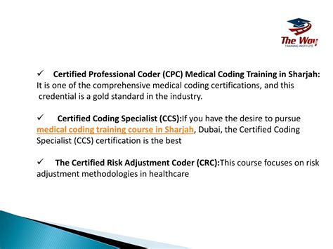Ppt Medical Coding Training Centre In Sharjah Powerpoint Presentation Id12835812