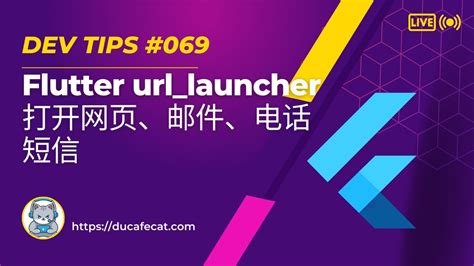 Flutter Urllauncher：打开网页、邮件、电话、短信最佳实践 Flutter教程 Youtube