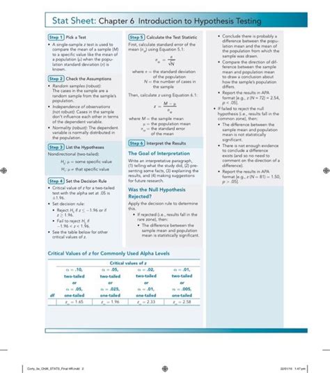 solved ch 6 hypothesis testing with a tests isce textbook