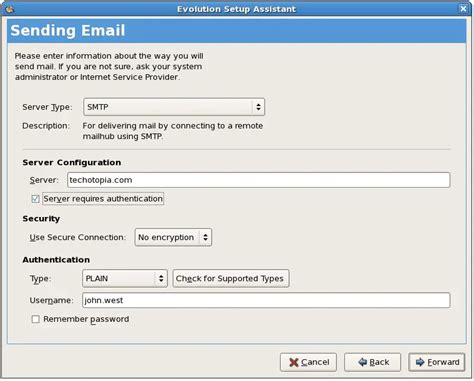 Configuring A Centos Mail Client Evolution Techotopia