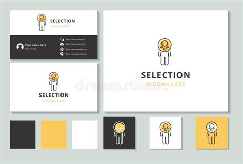 Selection Logo Design With Editable Slogan Branding Book And Business Card Template Stock