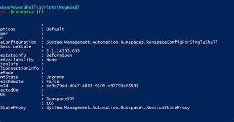 working with runspace in powershell