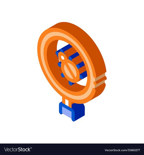 Bug Magnifier Isometric Icon Royalty Free Vector Image