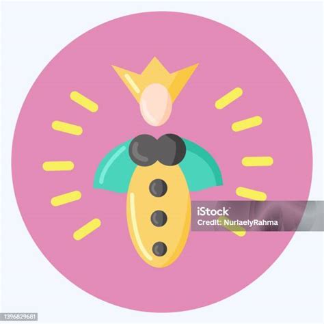 아이콘 퀸 비 꿀벌 농장에 적합합니다 플랫 스타일 편집 가능한 간단한 디자인 디자인 템플릿 벡터 간단한 그림 0명에 대한 스톡