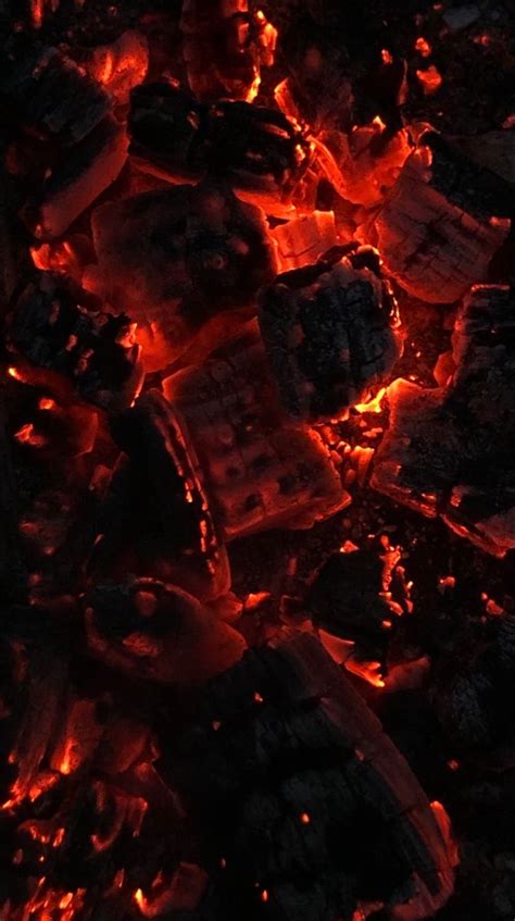 Glowing Embers Texture Hot Coals Aesthetic Black Hd Wallpaper Fire