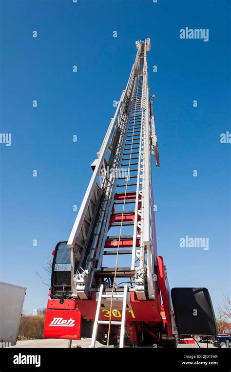 Munich Fire Brigade Turntable Ladder Extended Munich Garching University Grounds Of The