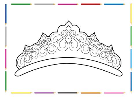Раскраски корона А4 формата —