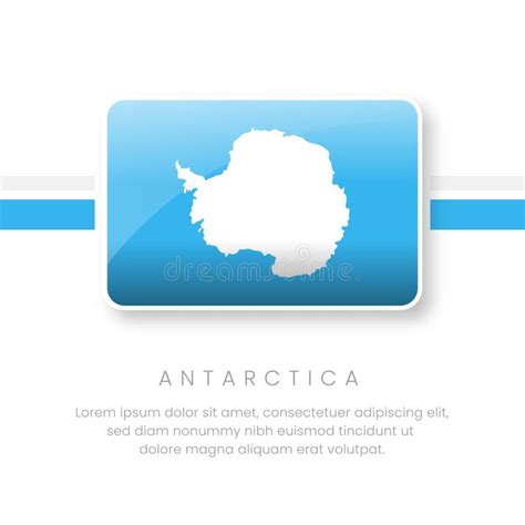 National Antarctica Flagvector Antarctica Button Flag Stock Vector