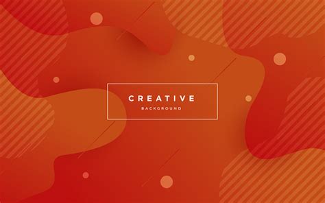 Minimal Orange Abstract Geometric Fluid Dynamic Shape Composition Wavy Background Eps10 Vector