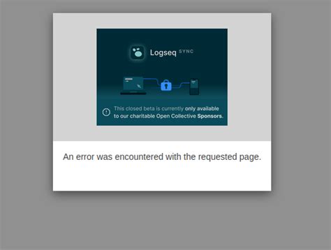 Im Using Linux And Error Happens When I Try To Log Into Logseq Sync