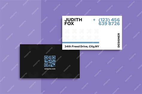 평면 디자인 미니멀리스트 명함 템플릿 무료 벡터