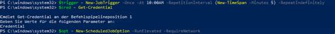 Creating A Scheduled Job To Execute A Powershell Script