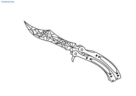 ножи из стандофф 2 раскраска Скачать и распечатать бесплатно на а4