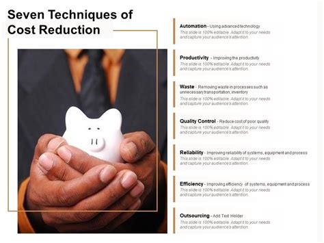 Seven Techniques Of Cost Reduction Presentation Graphics Presentation PowerPoint Example