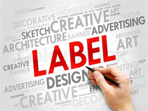 Label Word Cloud Concept Colourbox