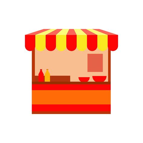 Food Stall Vector Illustration In Flat Design 20906743 Vector Art At