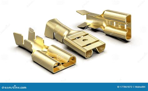 Brass Electrical Wire Connector Template Mockup Stock Illustration Illustration Of Crimp