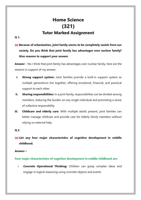 nios 321 home science solved assignment 2023 24 english medium