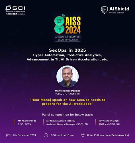 Aishield On Linkedin Aiss2024 Secops2025 Cybersecurity Aisecurity Aiss2024 Dsci Aishield…