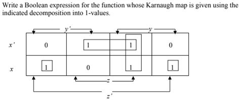Solved Write Boolean Expression For The Function Whose Karnaugh Map Is