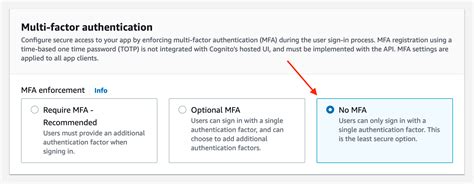 Add Enable Disable TOTP MFA AWS Cognito Userpools And