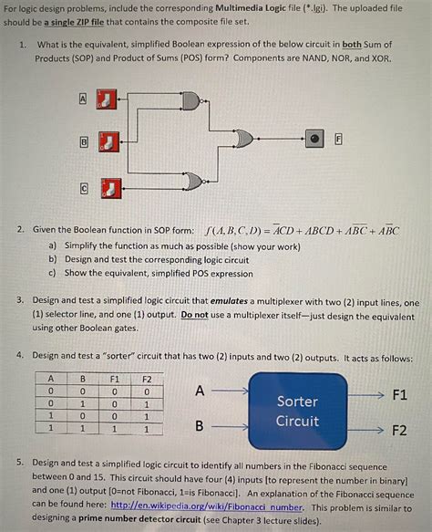 For Logic Design Problems Include The Corresponding Chegg