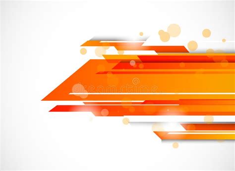 Abstract Tech Background In Orange Color Stock Vector Illustration Of Background Concept
