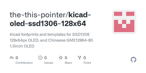 Kicad Oled Ssd X Library SSD Dshapes OLED I C Inch Display With Headers Step