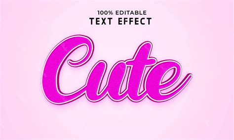 Cute Text Effect Free Photoshop Psd File
