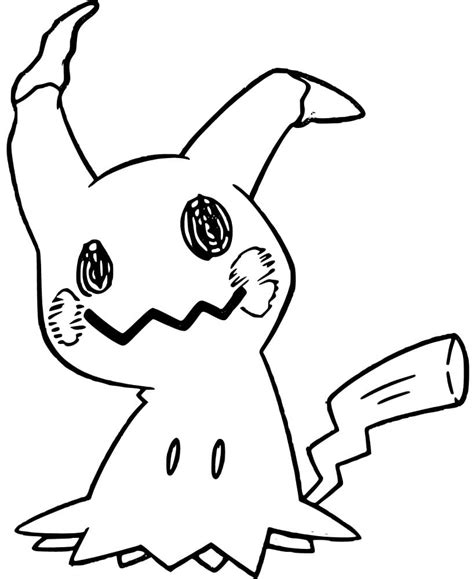 Coloriage Pokémon Mimiqui Télécharger Et Imprimer Gratuit Sur