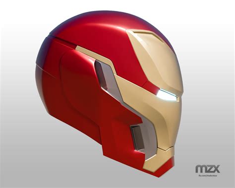 Iron Man Helmet Side View Drawing