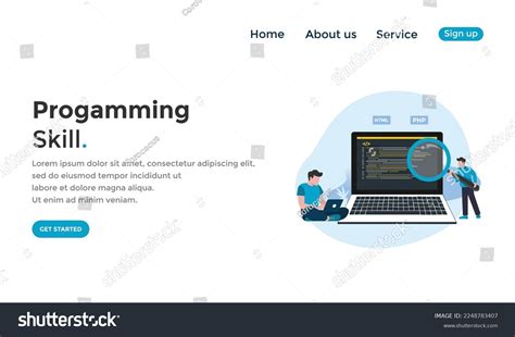 Concept Programmer Coding Programming Website Application Stock Vector Royalty Free 2248783407