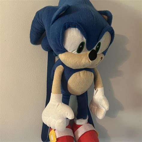 Sonic Plush Backpack Never Use It Depop
