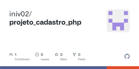 Github Iniv02projetocadastrophp