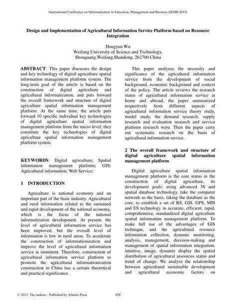 Pdf Design And Implementation Of Agricultural Information Service