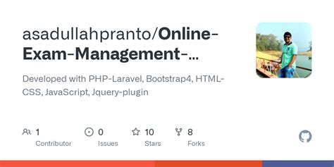 github asadullahpranto online exam management system developed with php laravel bootstrap4