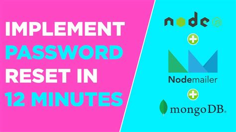 how to handle forgot password and reset password with node js youtube