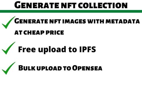 generate nft collection with metadata and rarities by niranjit123 fiverr