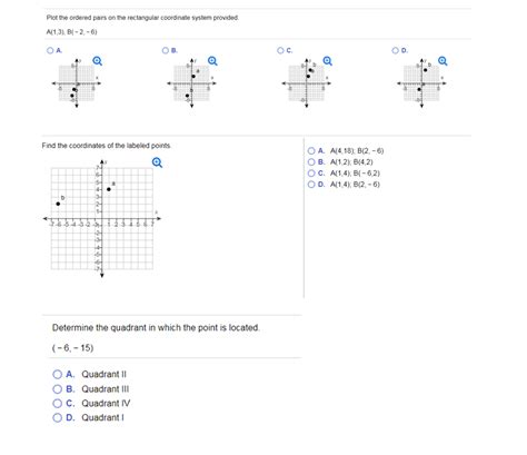 solved plot the ordered pairs on the rectangular coordinate