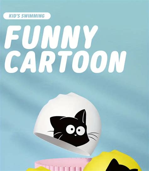 男の子女の子用シリコン水泳帽子 かわいい漫画動物柔軟な水泳帽子 長髪と短髪用の入浴シャワー帽子 Temu Japan