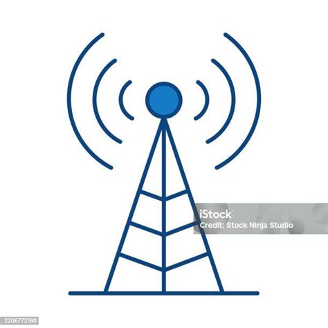 모바일 타워 블루 라인 아이콘입니다 장치 기술 스마트 장치 Ai 라인 편집 가능한 스트로크 아이콘 0명에 대한 스톡 벡터 아트 및 기타 이미지 Istock