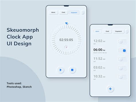 Skeuomorph Clock App UI Design On Behance