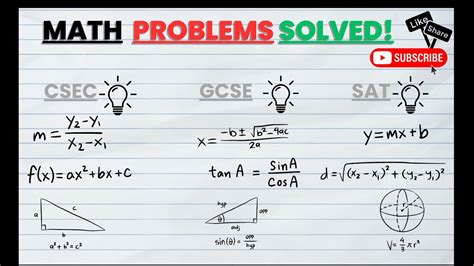 Math Problems Solved Cxc 2010 1 How To Easily Solve Cxc Csec Past Paper Questions Youtube