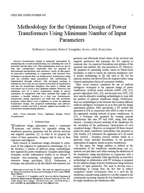 Transformer Design Optimization Pdf Mathematical Optimization