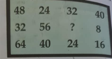 Solved What Is The Missing Number In The Series Of Numbers