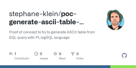 Github Stephane Kleinpoc Generate Ascii Table From Sql Query Proof